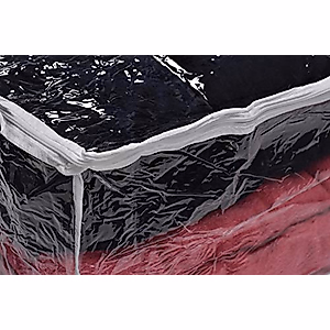Clear Blanket Storage Bag - Durable Vinyl Material to Shield Your Blankets and Clothes from Dust, Dirt and Moisture. Easy Gliding Zipper for Easy Access.