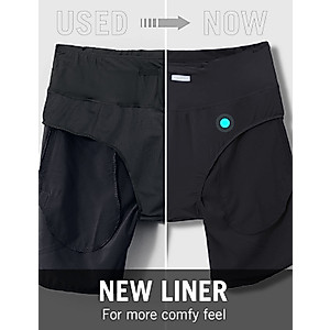 BALEAF Womens' 7" Long Running Athletic Shorts Back Zipper Pocket Workout Gym Shorts Quick Dry High Waist with Liner Black Size M