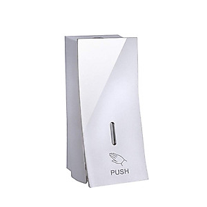 Soap Dispenser Liquid Dispenser Liquid Distributor Wall-Mounted Toilet Shampoo Shower Gel Box Hotel Foam Dispenser Pressor Bathroom Lotion Dispenser (Color : Silver)