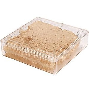 Pioneer Plastics 091C Clear Square Plastic Container, 4.3125" W x 4.3125" D x 1.125" H, Pack of 12