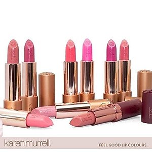 Karen Murrell Natural Lipstick - #18 Sugar Rush - Cream Finish, Bubble Gum Pink Color - Moisturizes & Hydrates Lips - Paraben & Cruelty Free