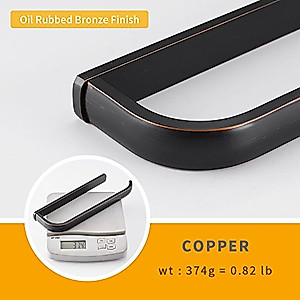 BESy Brass Hand Towel Bar for Bathroom Oil Rubbed Bronze, Rustproof Wall Mounted Towel Rack Hanger Bathroom Hardware Accessories Towel Holder 12 Inch