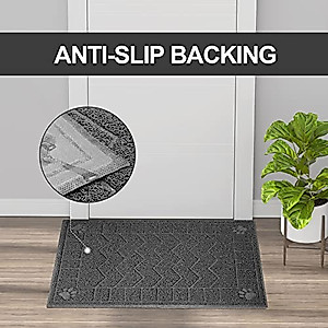 Motsamla Cat Litter Mat, Litter Trapping Mat Soft on Kitty Paws, 35" x 24" Kitten Litter Box Mat for Cleaner Floors, Waterproof, Easy Clean, Durable Large Size Cat Litter Pad for Kitten.