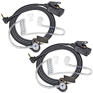 HYS Walkie Talkie Earpiece with Mic/PTT, Acoustic Tube Headset, Surveillance Radio Earpiece for Law Enforcement, for Motorola 2.5mm T200TP T260 T100TP T402 T460 T465 T600 T605 T800 Talkabout Radio