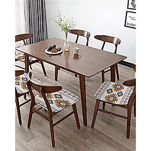 Vograud Seat Covers for Dining Room Chairs, Southwest Native American Tribal Totem Boho Fitted Stretch Jacquard Chair Seat Covers, Removable Washable Kitchen Dining Chair Slipcovers Protector Set