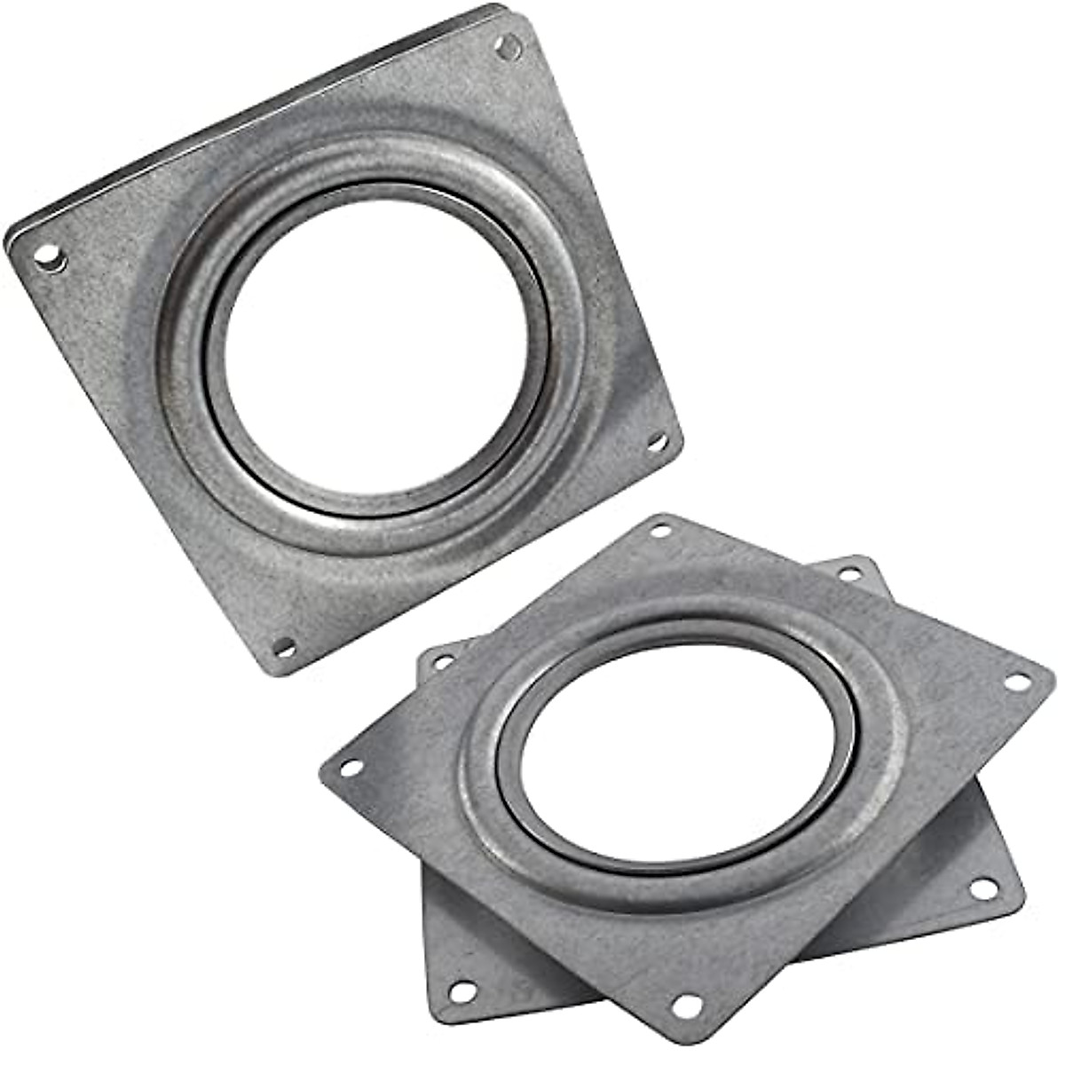 SDTC Tech 2 Packs 4 inch Lazy Susan Turntable Bearings Square Rotating Plate Swivel 360 Degree for Trays, Kitchen Storage Racks, Craft Projects, Kitchen Cabinet, Makeup Holder