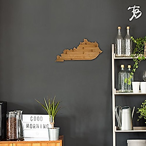 Totally Bamboo Kentucky State Shaped Cutting Board, Natural Bamboo