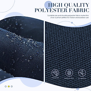 DANGHOOGY Outdoor Chair Cushions Set of 2, Weather and Fade Resistant 19"x19" Patio Furniture Cushions, Memory Foam Wicker Chair Cushions for Indoor/Outdoor Furniture (2, Navy)