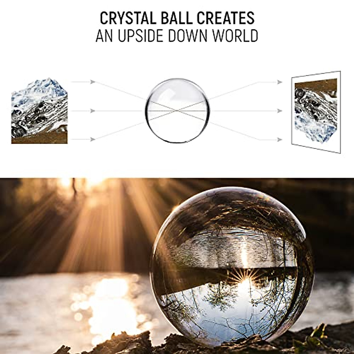 NEEWER K9 Crystal Ball for Lens, 3 Packs Glass Balls for Photo Effects with Stand, Pouch & Box, Photography Accessories Prop and Decoration (60mm/2.36", 80mm/3.15", 100mm/3.94")