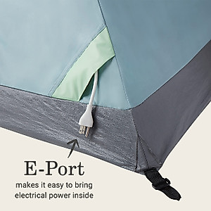 Coleman Skydome Camping Tent with LED Lights, Weatherproof 4/8 Person Family Tent Includes Pre-Attached Poles, Rainfly, Carry Bag, Ventilation and LED Lighting System, Sets Up in 5 Minutes