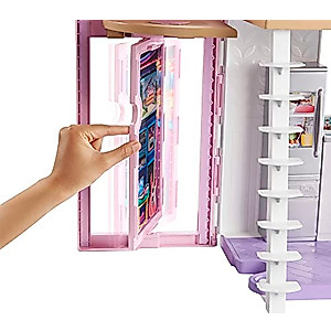 Barbie Doll House Playset, Malibu House with 25+ Themed Furniture & Accessories, 6 Rooms Including 2-In-1 Transformations