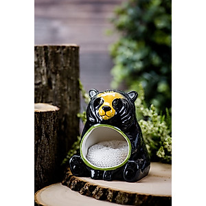 Boston Warehouse Black Bear Earthenware Scrubby Holder