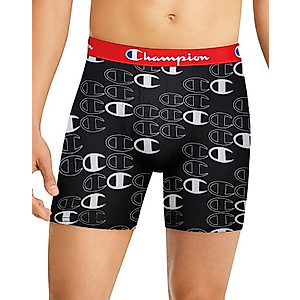 Champion174 Mens Everyday Active Lightweight Stretch Boxer Brief 3Pack M Oxford GreyBlack
