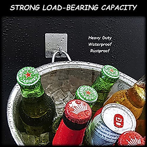 Kasilyic 10 Pcs Adhesive Hooks Heavy Duty for Hanging Towels, Robust Durable Waterproof Lengthened Thickened Wall Hooks for Hanging Coats Hat, Nail-Free and Drill-Free Door Holder Hooks for Bathrooms