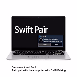 EXFIT BCS-700 Pro Bluetooth Neckband Wireless Headphones, Around The Neck Headphones, Retractable Earbuds Without Button Control, Pull Earbud for Auto Answer, Bluetooth 5.2, Low Latency