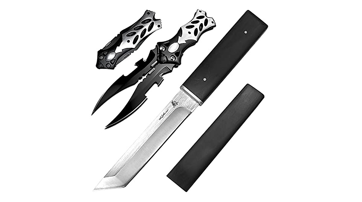 MADSABRE Dual Blade & Samurai Tanto Knife Set for Outdoor & EDC
