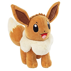 Pokemon 8" Eevee & Sylveon Plush Stuffed Animal Toys, 2-Pack - Eevee Evolution - Officially Licensed - Gift for Kids - 2+