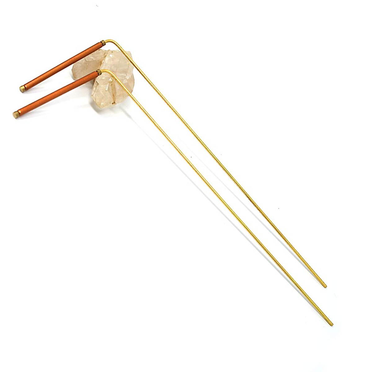 MyDeal Products Solid Copper and Brass Dowsing Rods with Smooth Movement for Tracing Spiritual Energy Chi, Ghost Hunting, Water Divining, Finding Gold, Locating Lost Items or Answering Questions!