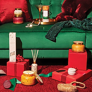 Capri Blue Glimmer Jar Candles - Luxury Holiday Scented Candles for Home - Long Lasting Soy Wax Blend - Scented Holiday & Home Decor - Pumpkin Dulce Oversized Signature Jar (28 oz)