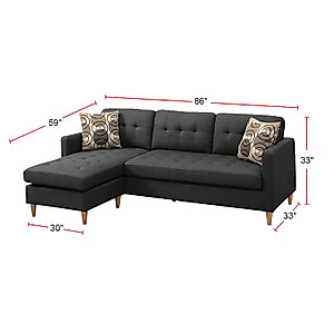 Poundex Sofas, Black