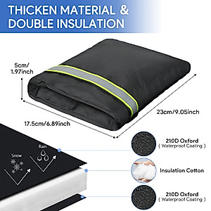 DELUX Outdoor Faucet Covers 2 Pack for Winter 9.05" H X 6.89" W, Outside Garden Faucet Socks for Freeze Protection, Reusable Waterproof Insulated Spigot Cover（Thicker）