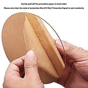 DARENYI 5Pcs Clear Acrylic Plexiglass Sheet Disc, 8 inch Dia Transparent Plexiglass AcrylicPanels 0.07' Thick Round Plexiglass Plastic Sheet Acrylic Circle Board for Craft Painting Signs DIY