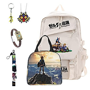 JKCUYTR 6pc anime backpack travel multipurpose backpack Waterproof casual Laptop Backpack(nylon18in)