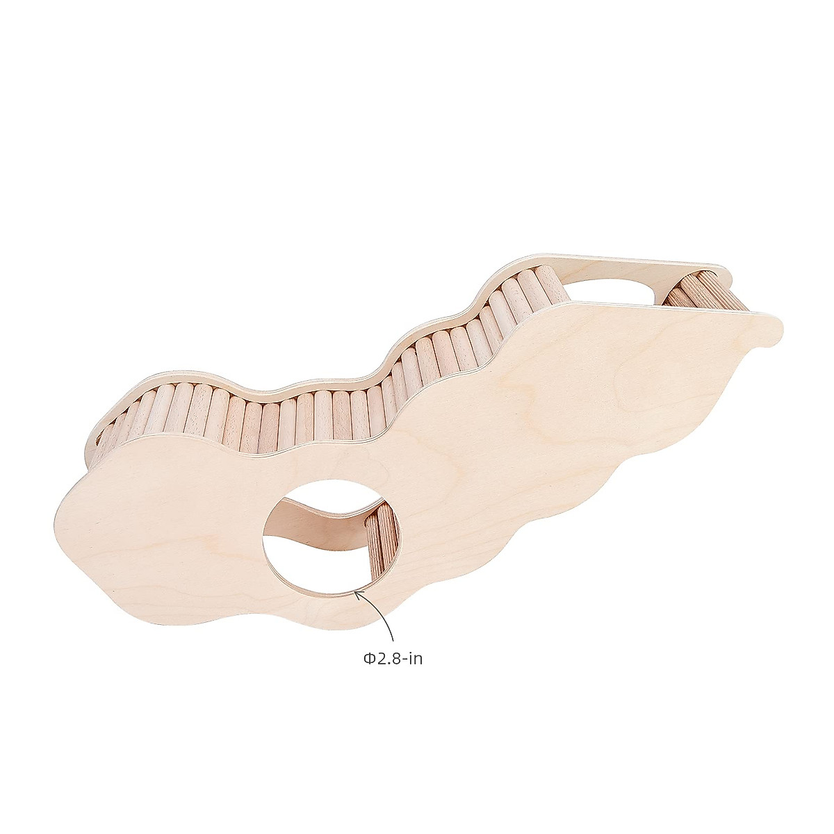 Niteangel Hamster House w/Climbing Ladder for Hamsters Gerbils Mice or Similar-Sized Pets (Secret Peep Tunnel Hamster Hut)