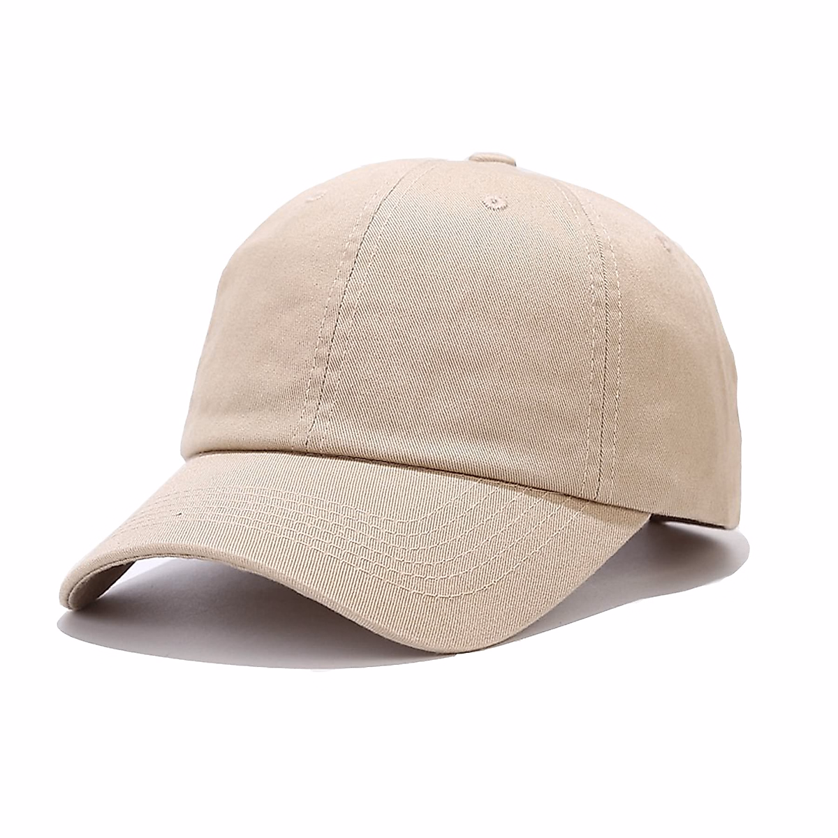 NPJY Men Women Baseball Cap Golf Dad Hat Adjustable Original Classic Low Profile Cotton Hat Unconstructed Plain Cap Beige