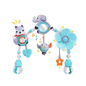 Koty Baby Stroller Arch Toy,Baby Crib Mobile Musical Toys, Car Seat Toy for Bouncer, Newborns Sensory Activity Arch Toys, Adjustable Travel toy for Bouncers, Car Seat & Pram Toy 0-24 Months (Elephant)