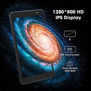 Tablet 8 Inch Android 11 Tablets with 5G+AX WiFi6,weelikeit Quad-Core Processor Tablet PC with 2GB RAM 32GB ROM, 1280x800 IPS HD Display, 5MP+8MP Dual Camera, Bluetooth5.0,GMS(Black)