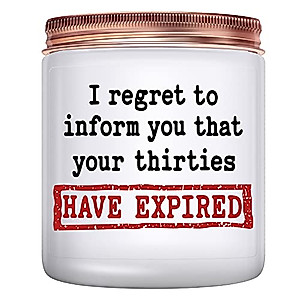 Funny 40th Birthday Gifts for Women Men- Unique Happy Humorous Gifts for Women Tuning 40, Wife, Mom, Sister, Friends, Coworker, 40th Bday Gifts Women, Lavender Scented Candles