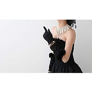 RBG Dissent Collar Necklace for Women Detachable Pearl Beaded Blouse Fake Collar Choker Necklace,Ruth Bader Feminist Collar Necklace