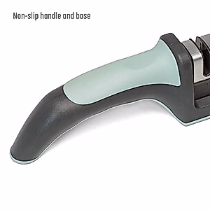 Goodful 3-Stage Knife Sharpener, Helps Repair, Restore and Polish Non-Serrated Blades Quickly, Safely & Easily, Sage