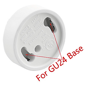 DGZZI GU24 Socket 2PCS GU-24 Plastic Keyless Bi-Pin Twist and Lock Base Lamp Holder