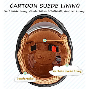 Full Face Electric Motorcycle Helmet Cute Kids Four Wheeler ATV Dirt-Bike Helmets, Lightweight MTB BMX Skating Cycling Scooter Helmet DOT Approved 5-14 Years Boys Girls Jet Kart Helmet-F||50-56cm