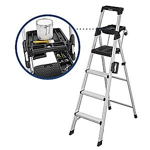 COSCO 2061AABLKE Signature Series Step Ladder, 6ft, Steel