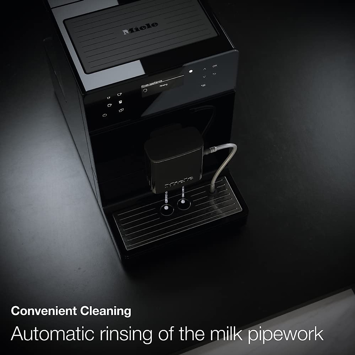 Miele CM 5510 Silence Automatic Coffee Machine - With OneTouch for Two, AromaticSystem, coffee pot, individual profile settings, cleaning programs and more, in Rose Gold Pearl Finish