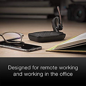 Plantronics Voyager 5200-UC Bluetooth Headset Bundle 206110-01 - for Smartphones, PC, iOS, Mac, Softphones, Tablets Includes 2-Port USB Charger - Vehicle/Home