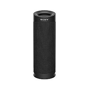 Sony SRS-XB23 EXTRA BASS Wireless Bluetooth Portable Lightweight Travel Speaker, IP67 Waterproof & Durable for Outdoor, 12 Hour Battery, USB Type-C, Removable Strap and Speakerphone, Black