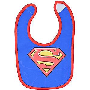 Warner Bros. Justice League Baby Boys 6 Pack Bibs Superman Batman Flash Aquaman Green Lantern