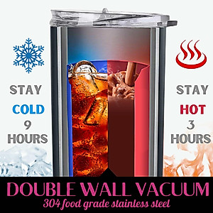 Onebttl Dancer Gifts for Girls, Teens, Her - Dance - 20oz/590ml Stainless Steel Insulated Tumbler with Straw, Lid - Dance Themed Recital Gifts for Women - (Black)