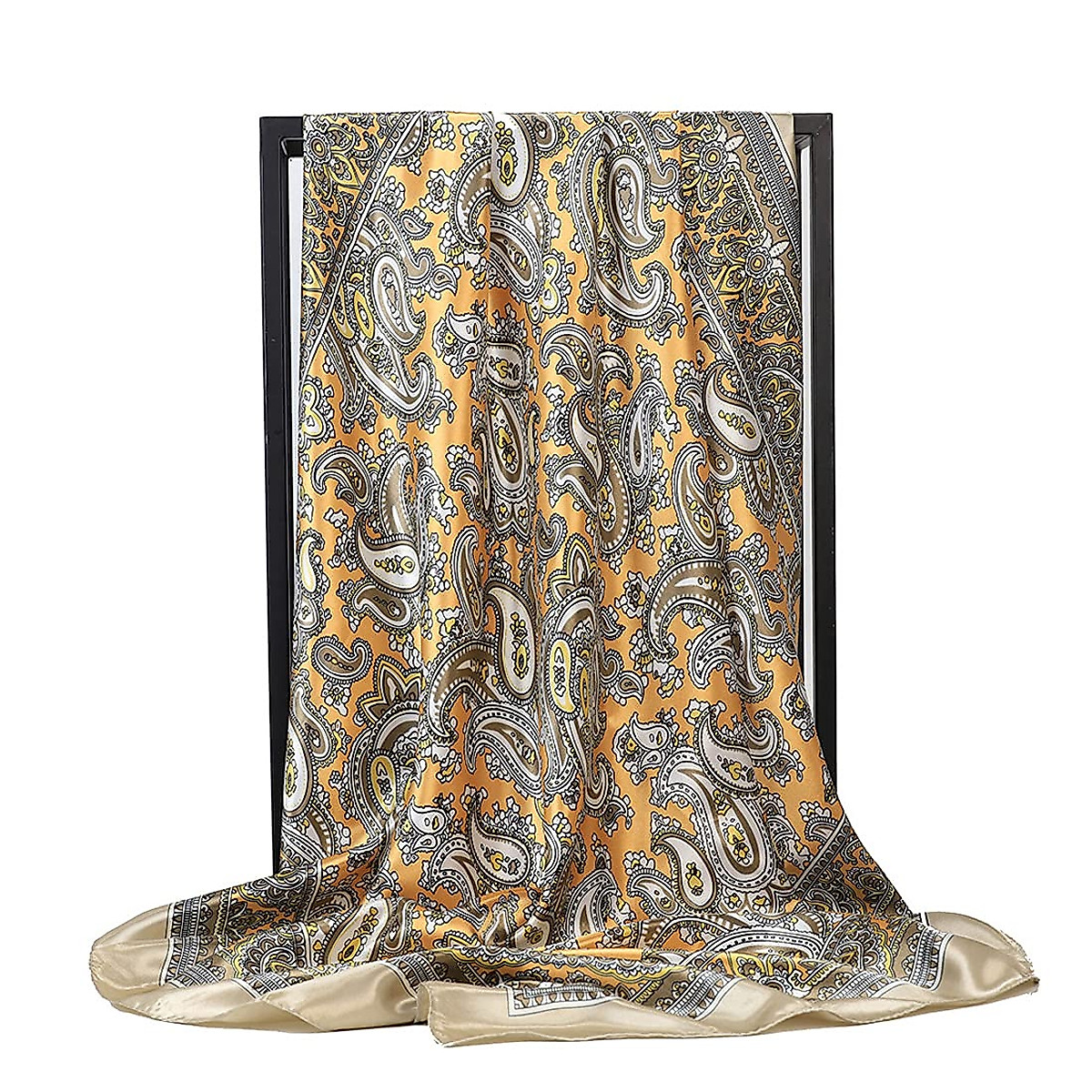 K-Elewon 35" Large Women's Satin Square Silk Feeling Hair Scarf Wrap Headscarf (949)