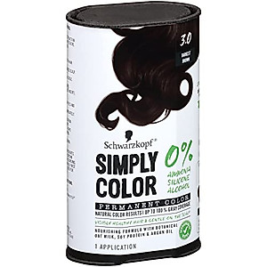 Schwarzkopf Simply Color Permanent Hair Color, 3.0 Darkest Brown