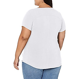 prAna Women's Foundation Short Sleeve V-Neck T-Shirt, White, Small