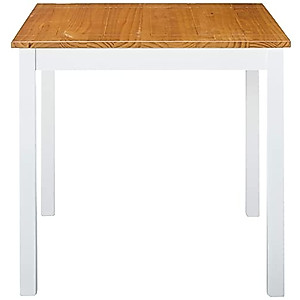 Zinus Becky Farmhouse Square Wood Dining Table