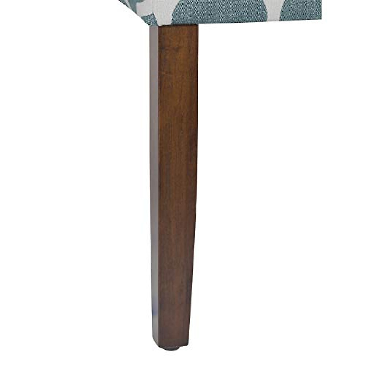 HomePop Parsons Classic Upholstered Accent Dining Chair, Set of 2, Teal and Cream Geometric