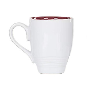 Dean Crouser Cardinal Watercolor Red On White 16 Ounce Glossy Stoneware Mug With Handle