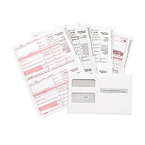 1099 MISC Forms 2022, 4 Part Tax Forms Kit, 25 Vendor Kit of Laser Forms, Compatible with QuickBooks and Accounting Software, 25 Self Seal Envelopes Included