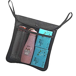 Stroller Bag Organizer Black with two Storage Pockets front mesh pocket for bottles nappy baby cloth